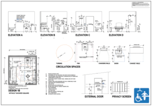 Changing Places Cad Details Drawings for Assisted Accessible Toilets